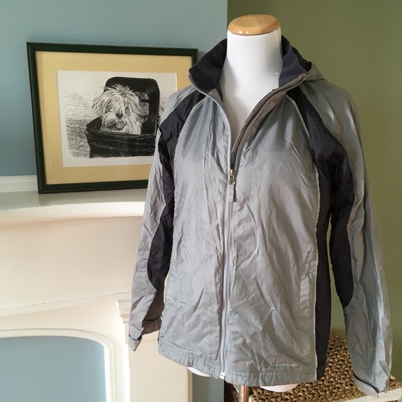 L.L. Bean | Jackets & Coats | L L Bean Gray And Black Nylon Jacket With ...